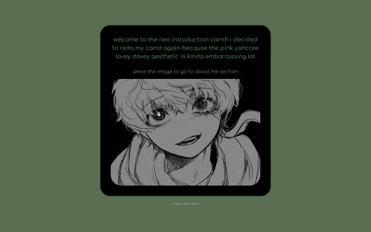 neo intro carrd